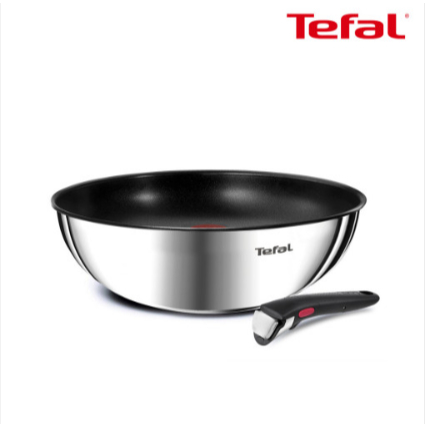 Tefal Magic Hands Induction Titanium 2X Stainless Steel New Emotion Wok ...