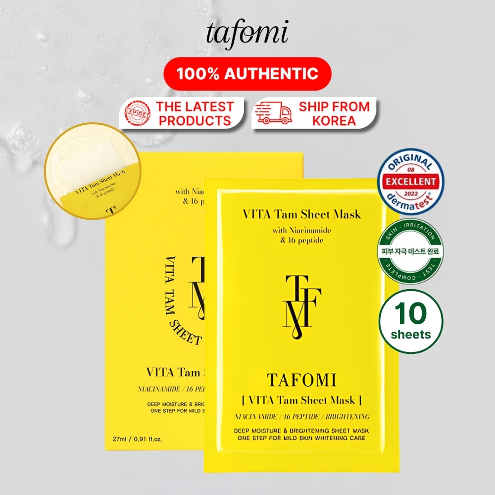 TAFOMI Vita TAM Sheet Mask 27ml (10 sheets) | Shopee Philippines