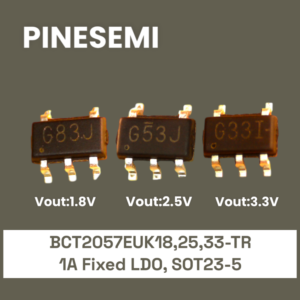 PINESEMI (20pcs) (& Free Gift) 1A LDO Fixed (1.8V, 2.5V, 3.3V) Low ...
