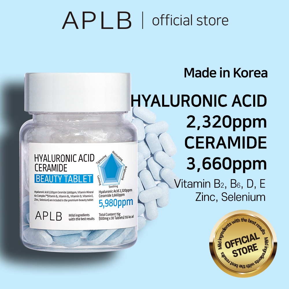 APLB HYALURONIC ACID CERAMIDE BEAUTY TABLET 500mg (30 Tablets per ...