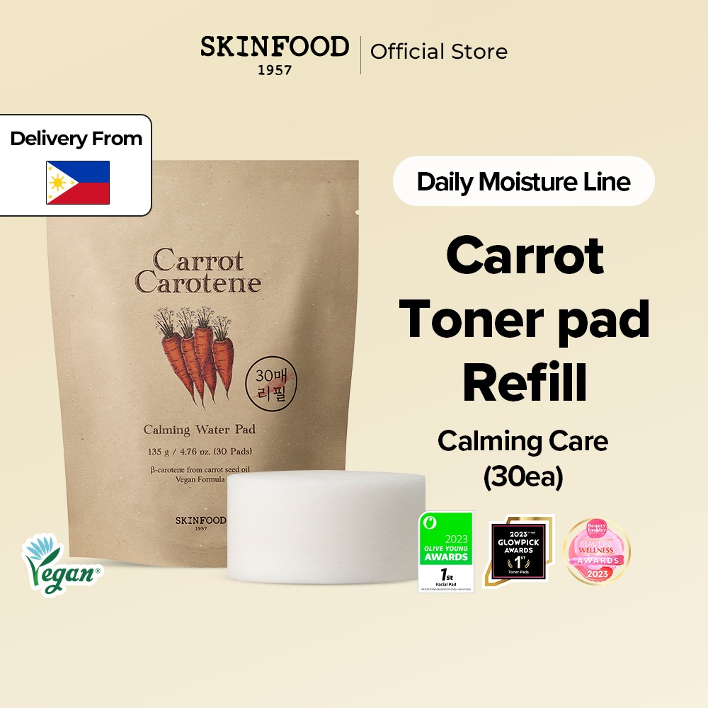 [SKINFOOD Official] Carrot Carotene Calming Water Pad Refill Pack 30ea ...