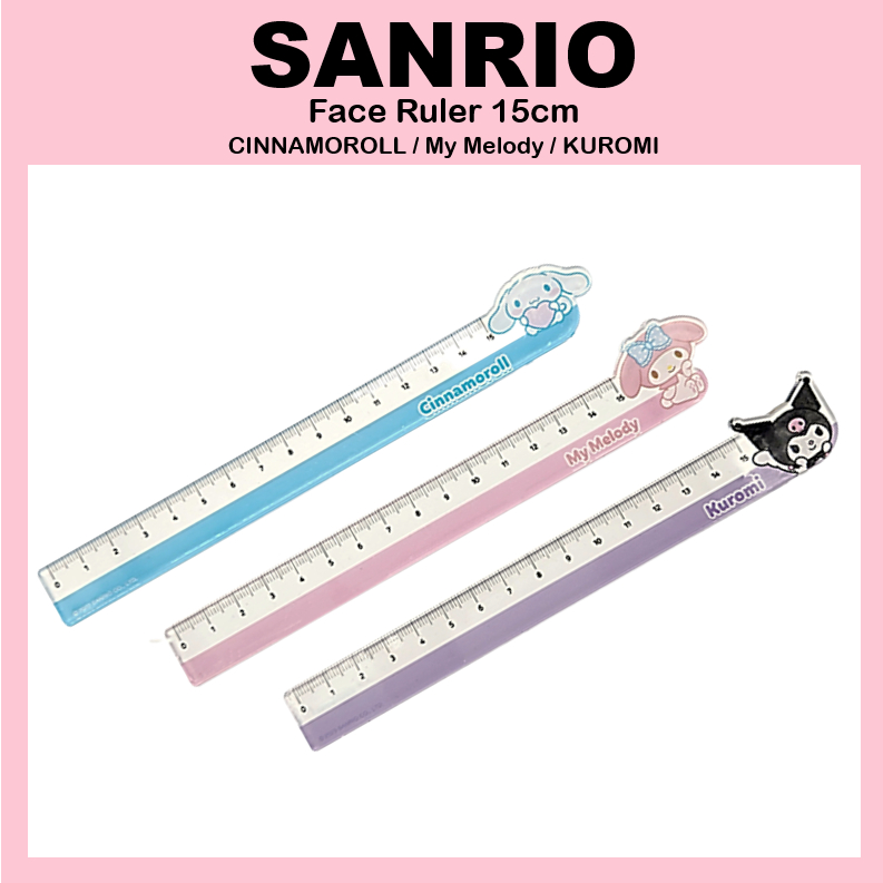 [SANRIO] CINNAMOROLL / My Melody / KUROMI Face Ruler 15cm | Shopee ...