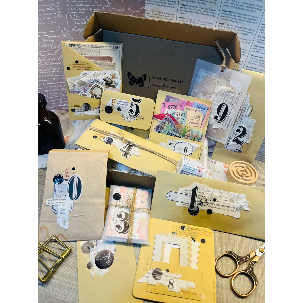 AUG’25 Journal Box Vintage Theme Toolset Journaling Box | Shopee ...