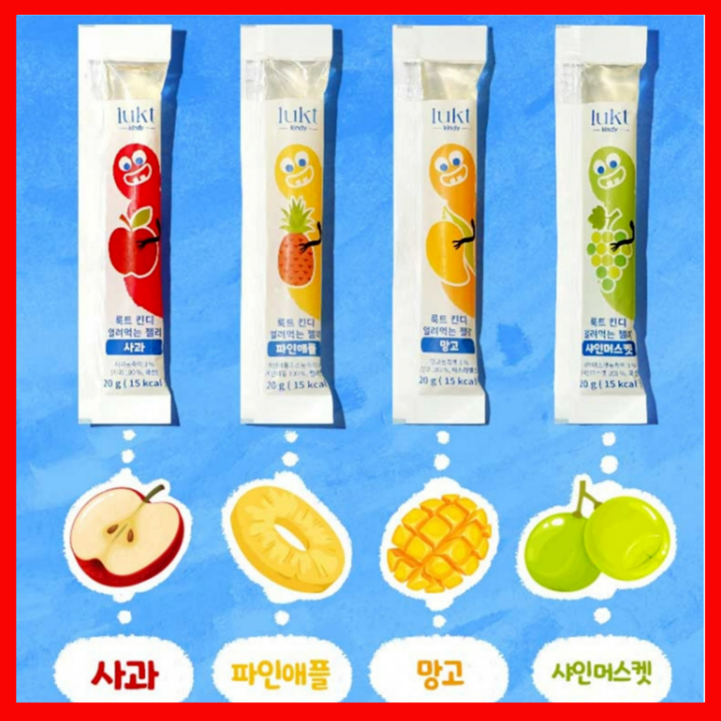 [K-FOOD] Lukt Kindy Xylitol Probiotic Frozen Jelly (20g x 10 sticks ...