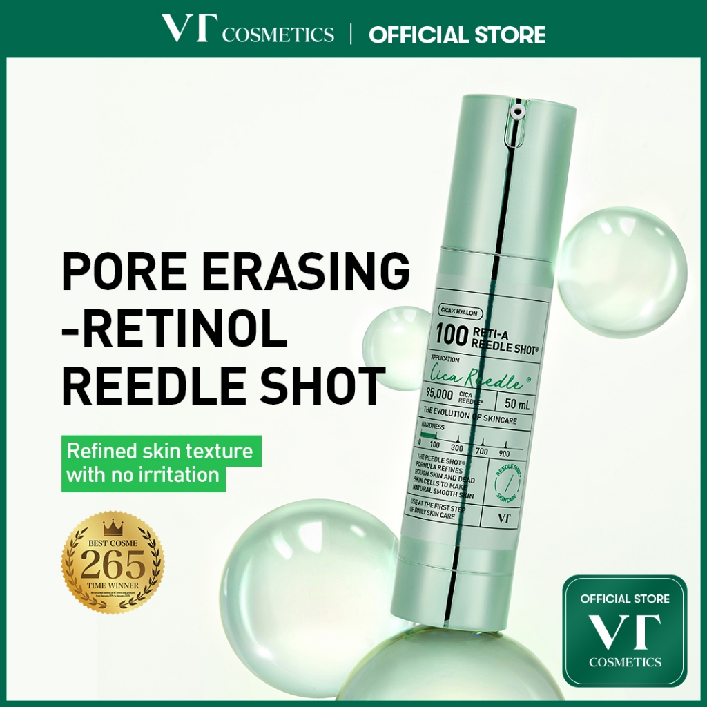 [VT] RETI-A Reedle Shot, Retinol Care, Pore Size Care. Skin Texture ...