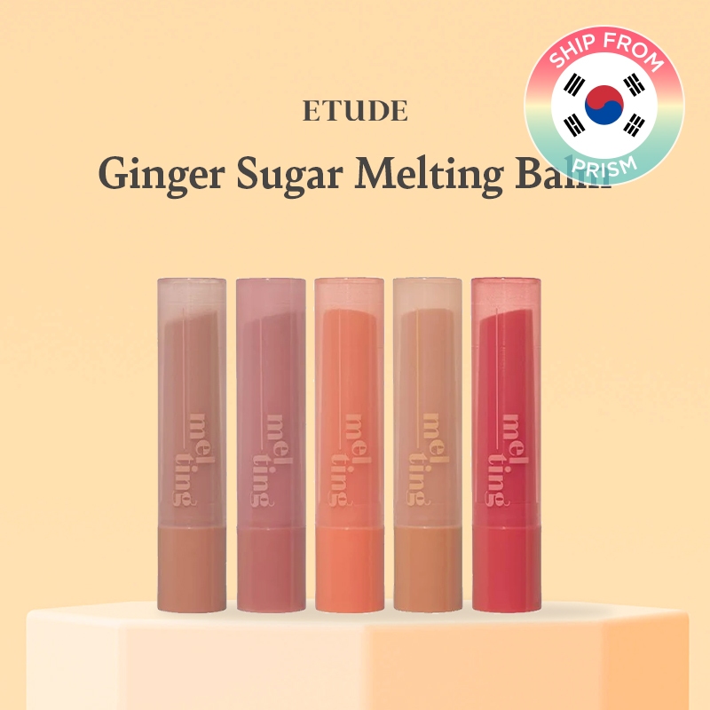 Etude Ginger Sugar Melting Balm 2.3g (5 Colors) - Lip Balm with Glossy ...