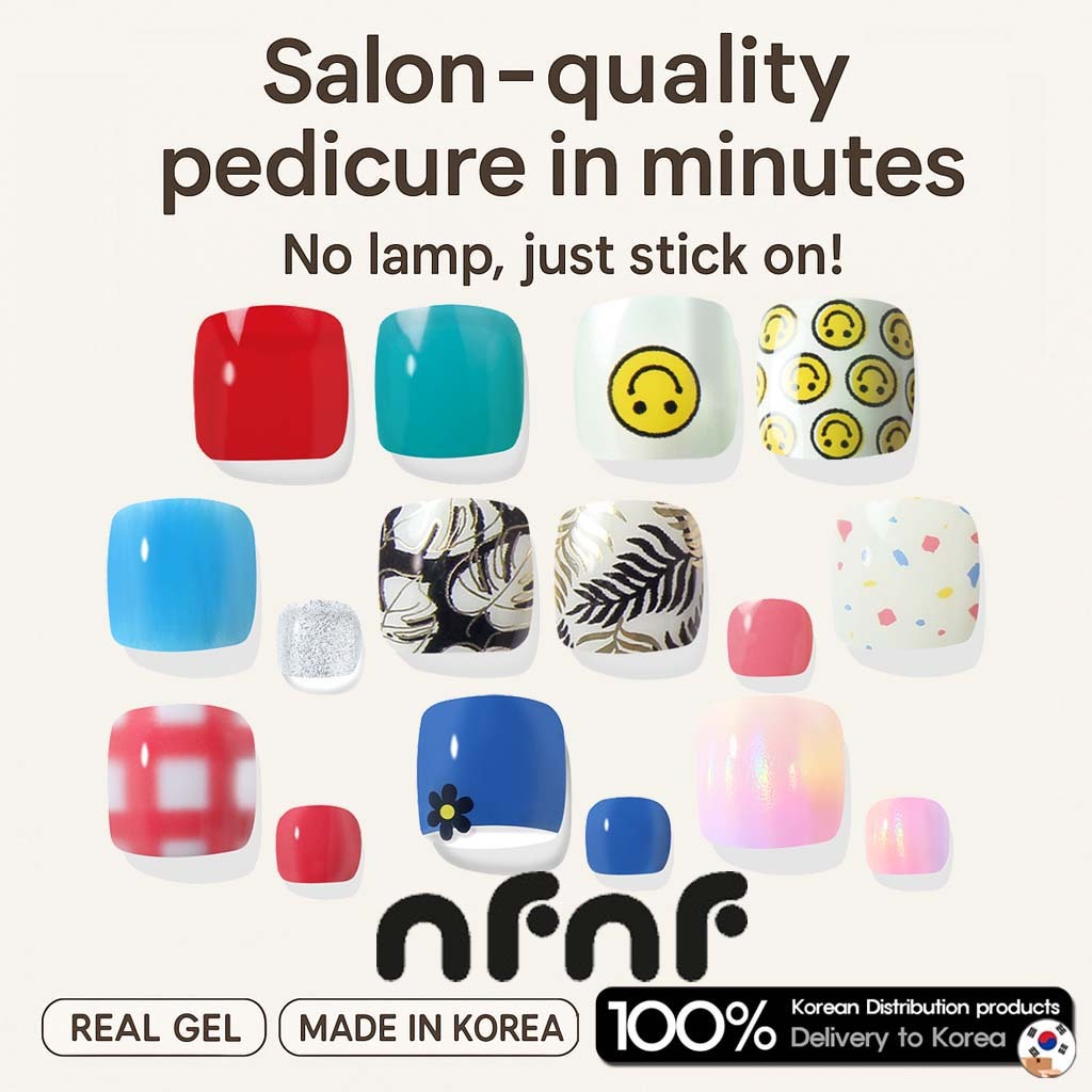 [M'AVENIR] nfnf Pedi Art 8Color- Cure Gel Pedi – No-Lamp Semi-Cure Pedi ...