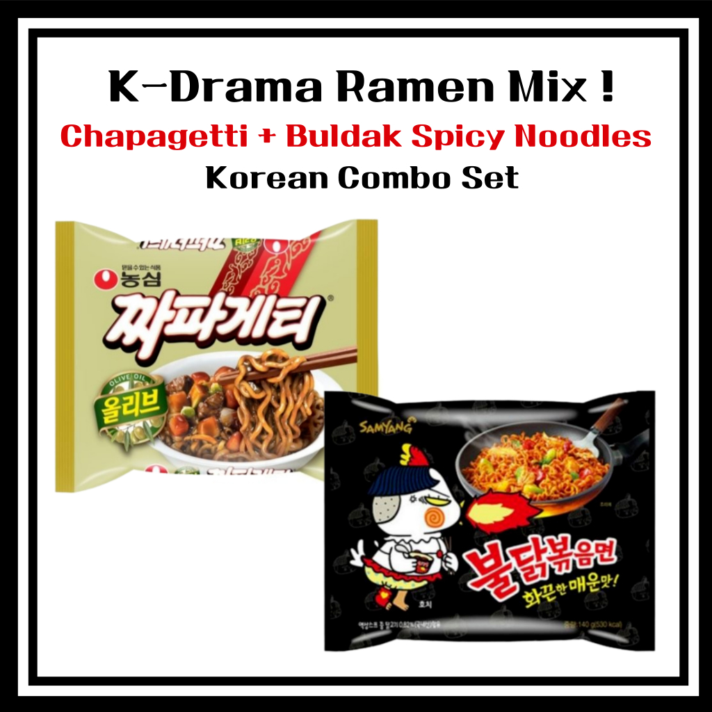 [Korean Ramen Combo] Nongshim Chapagetti + Samyang Buldak Hot Chicken ...