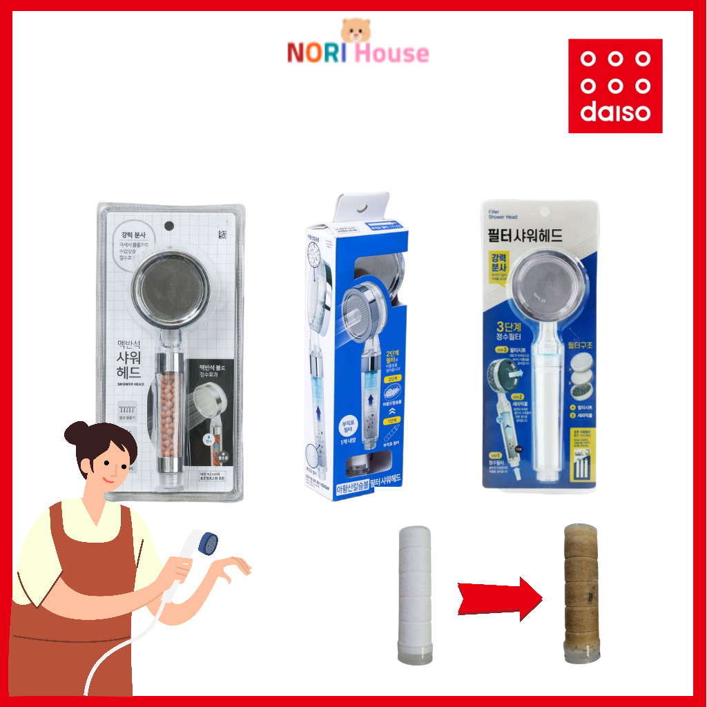 Daiso 2025 New High-Performance Shower Filter Refill with Shower Head Water Purifier for Clean ...