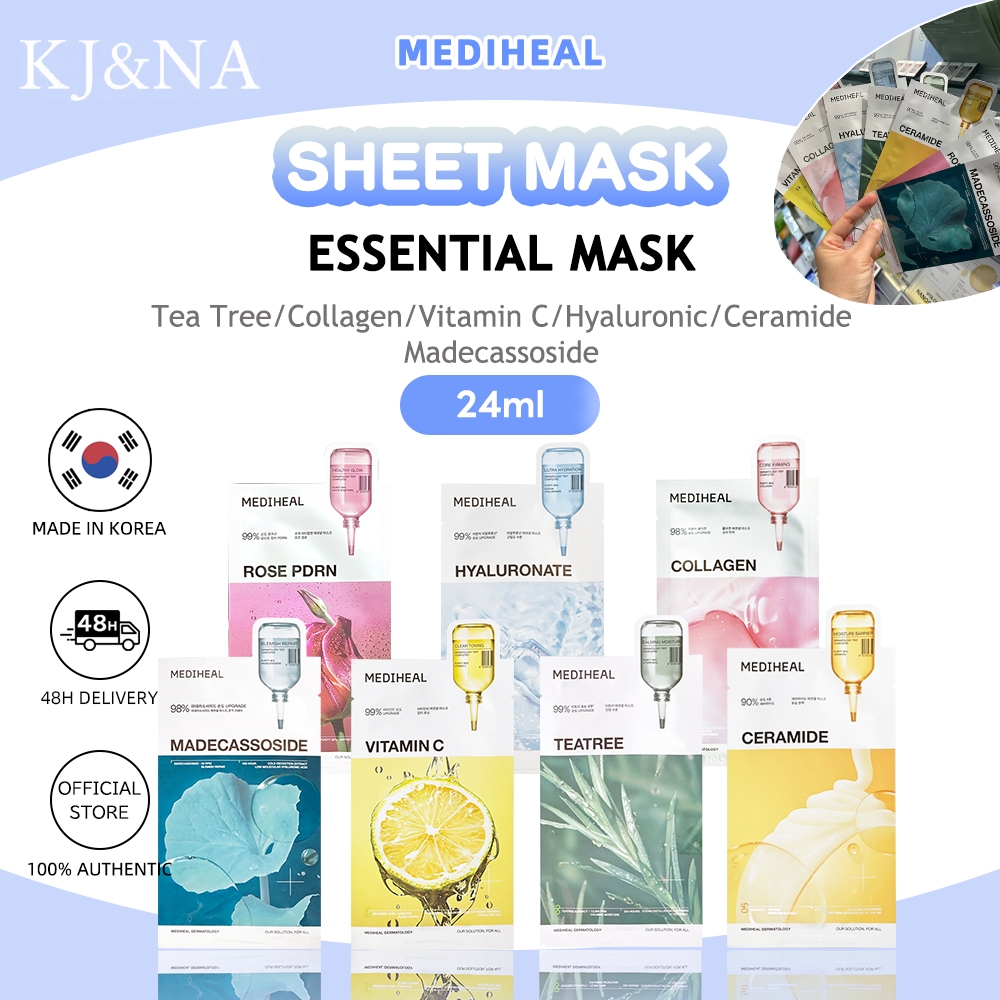 [MEDIHEAL] Essential Mask 7 Types PDRN/Madecassoside/Vitamin C ...