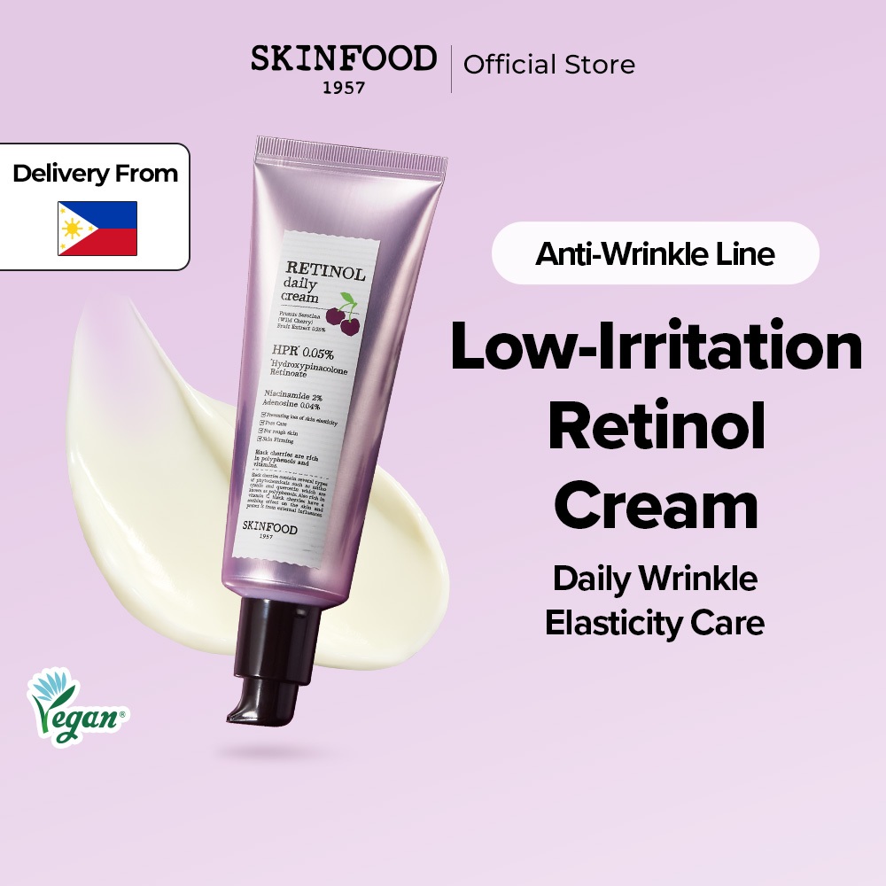 [SKINFOOD Official] Black Cherry Retinol Daily Cream 70ml / Wrinkle ...