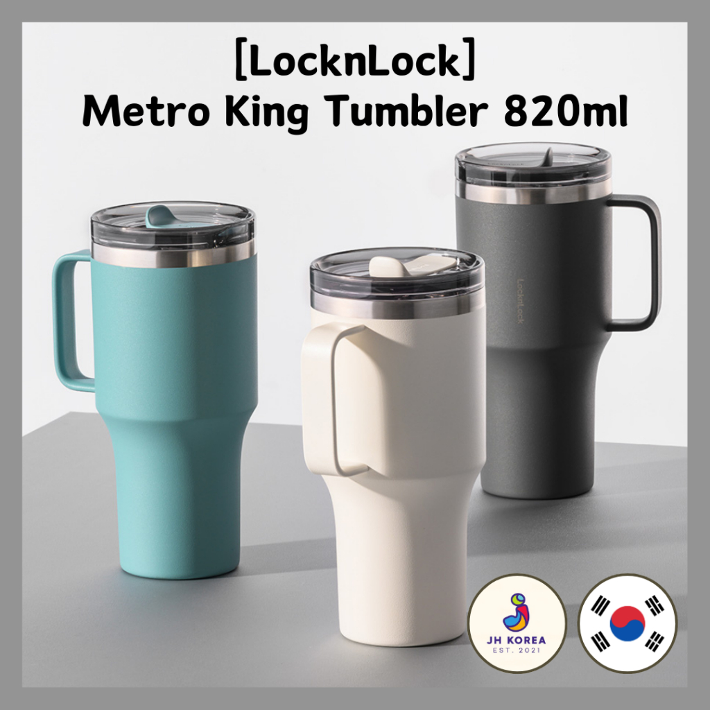 [LocknLock] Metro King Tumbler 820ml Grey / Blue / Ivory / From Korea | Shopee Philippines