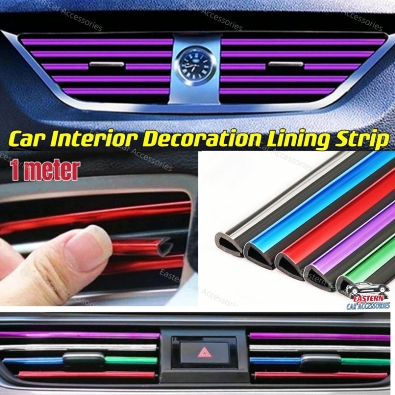 1meter Car Lining Strip Car Strip Grid Decoration Line Wire Sticker ...