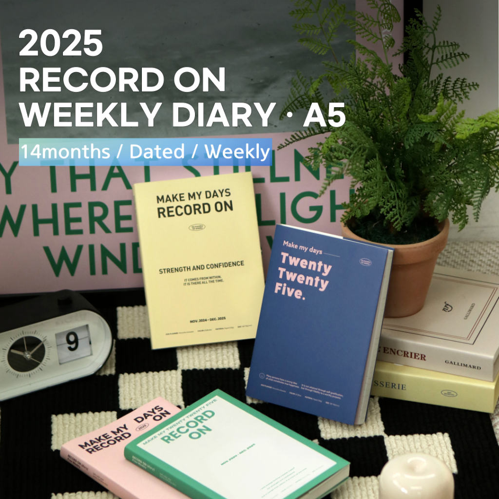 ICONIC 2025 Record On Weekly Diary A5 Dated 14 months Planner Scheduler ...