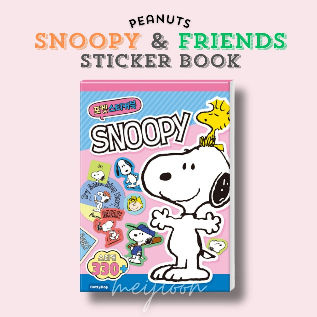 ♥from KOREA♥ PEANUTS, Snoopy and friends 20 Themes Sticker Book (330 ...