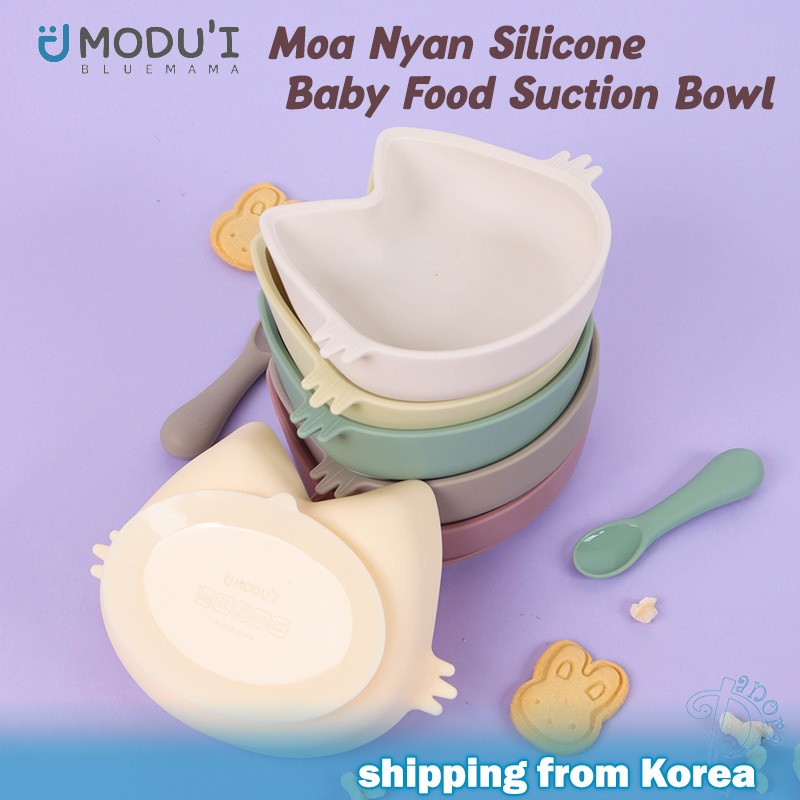 Modu'I Blue Mama Moa Nyan Silicone Baby Food Suction Bowl / MODUI ...