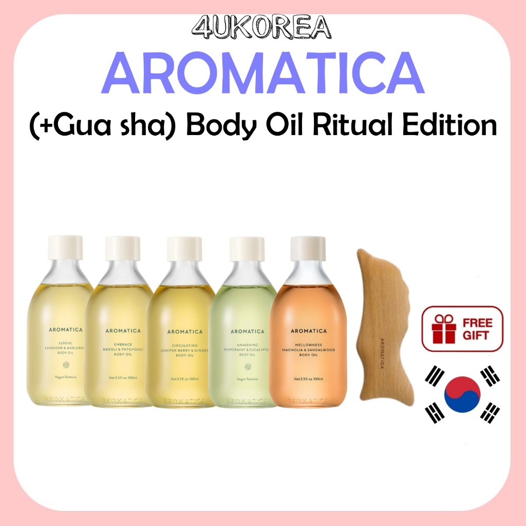 (+Gua sha) AROMATICA Body Oil Ritual Edition 100ml - 5 Types / K-BEAUTY ...