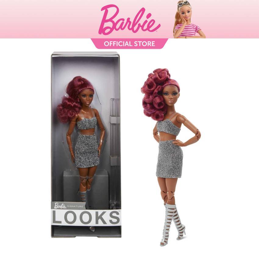 Barbie Signature Fully Posable Barbie Looks Doll 7 (Petite, Curly Red ...
