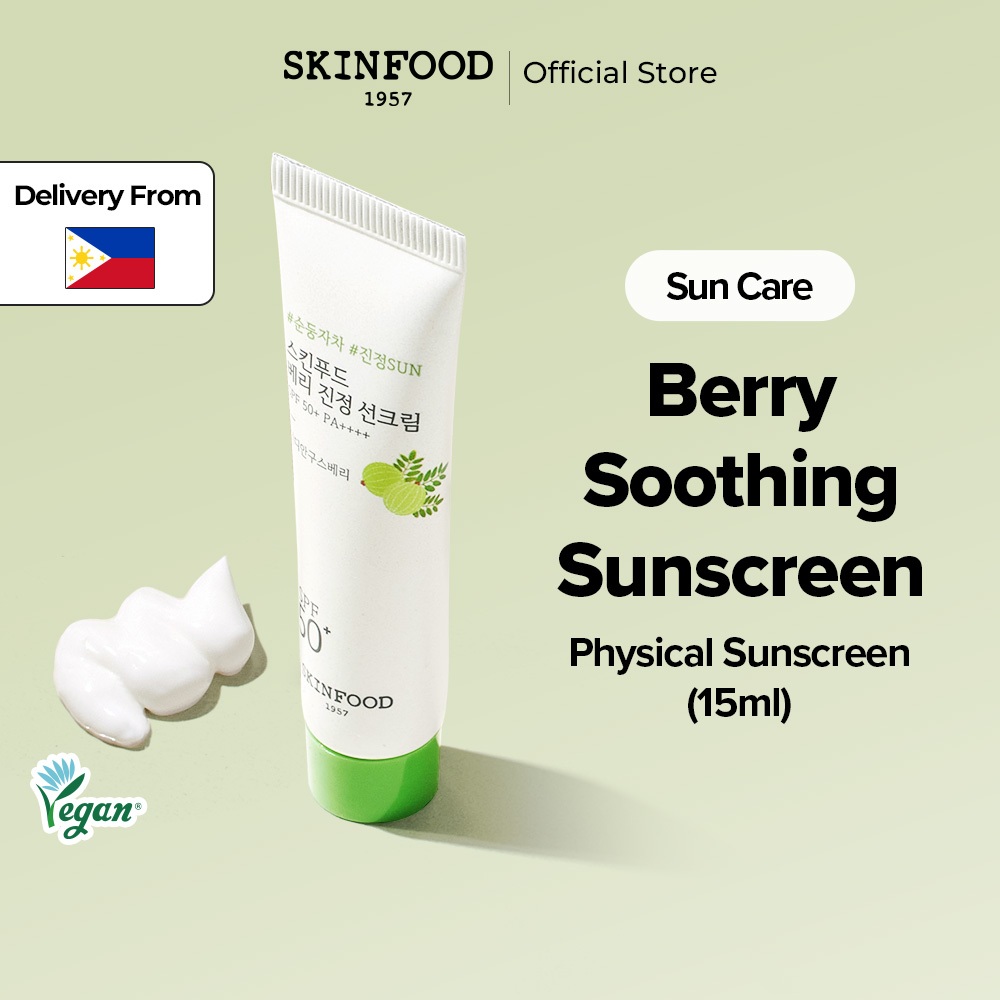 [SKINFOOD Official][MINI] Berry Soothing Physical Sunscreen 15ml SPF 50 ...