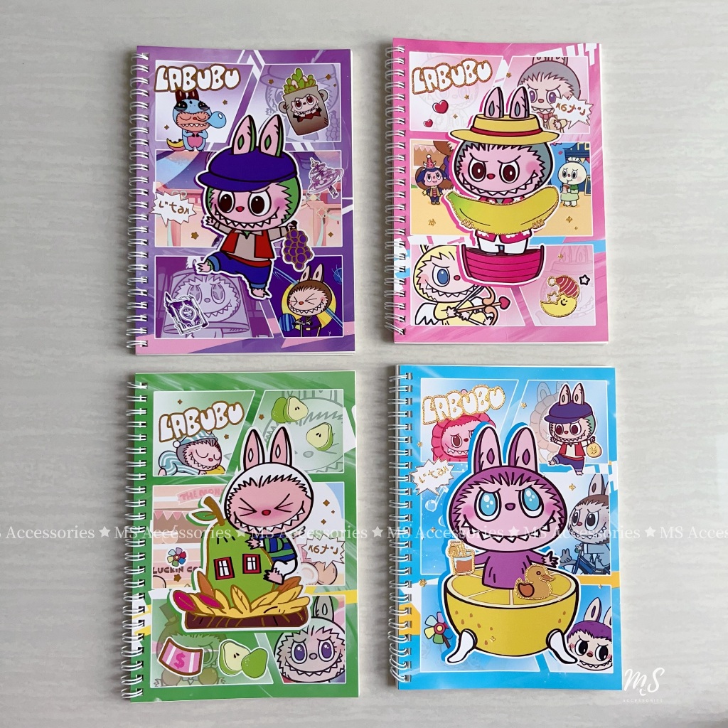A5 Labubu Shinchan Sanrio Ring Line Notebook Memo Line Book Journal ...