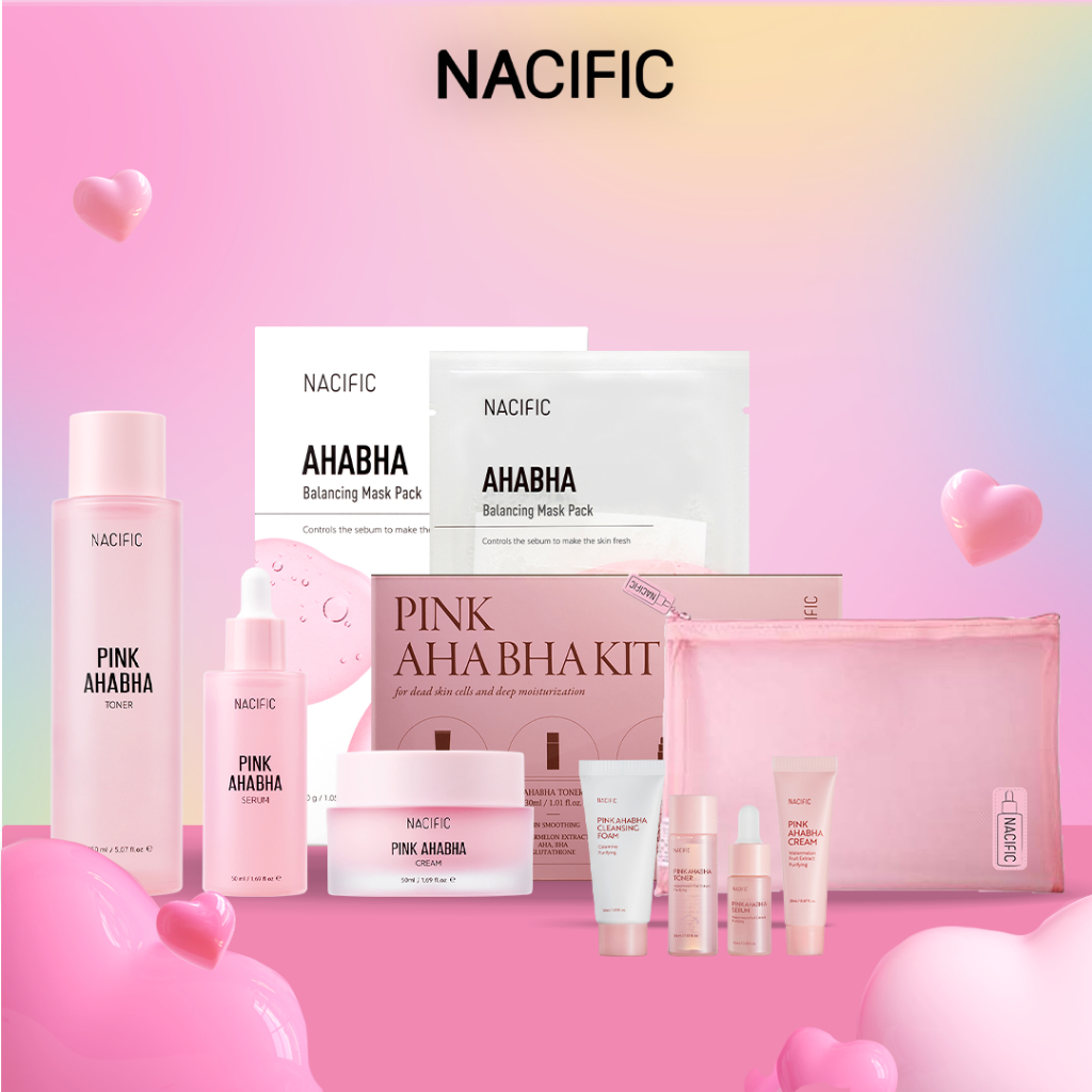 [NACIFIC] Special Pink Set - Pink Set (toner, ampoule, cream), Pink AHA ...