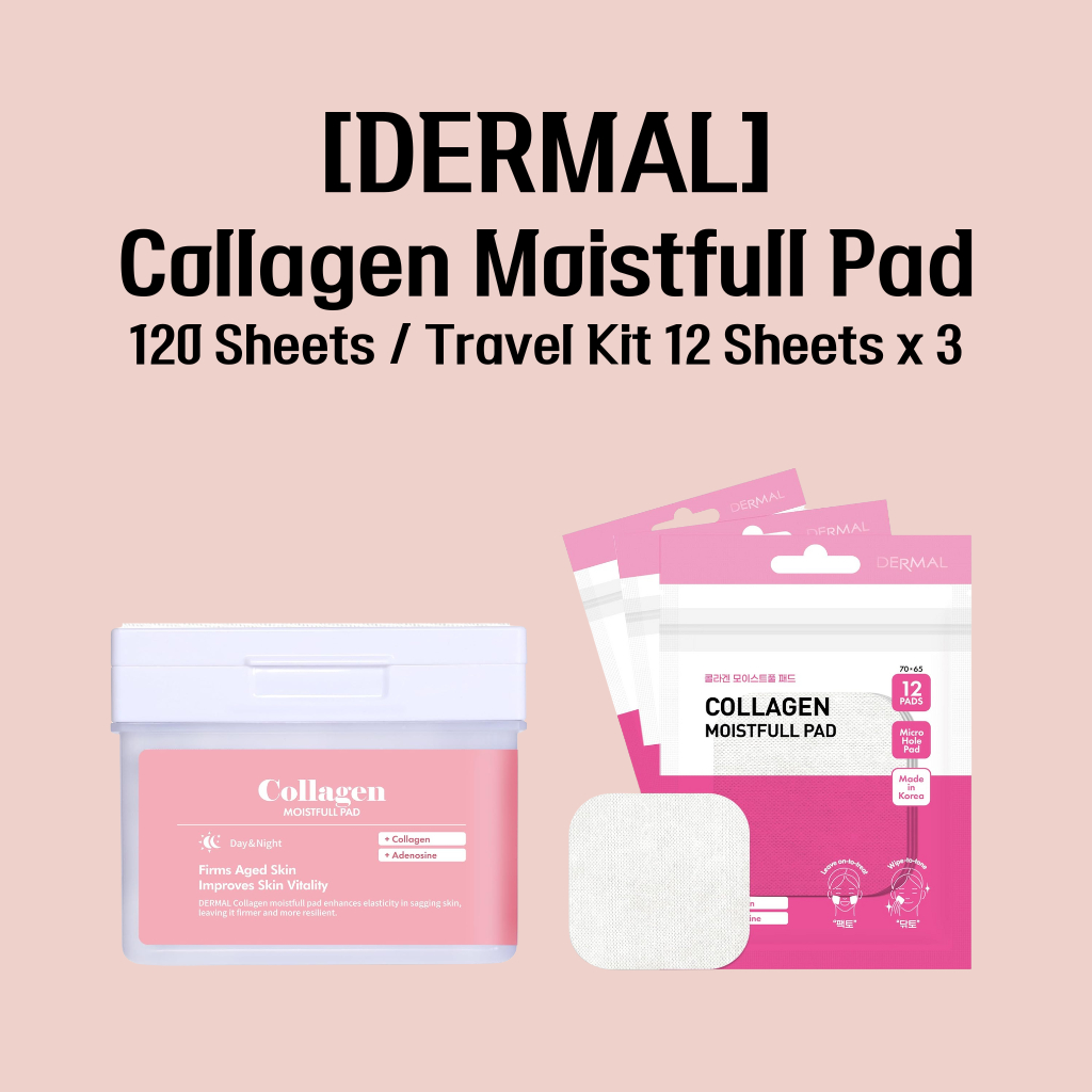 DERMAL Collagen Moistfull Pad - Korean Toner Pad for Elasticity ...