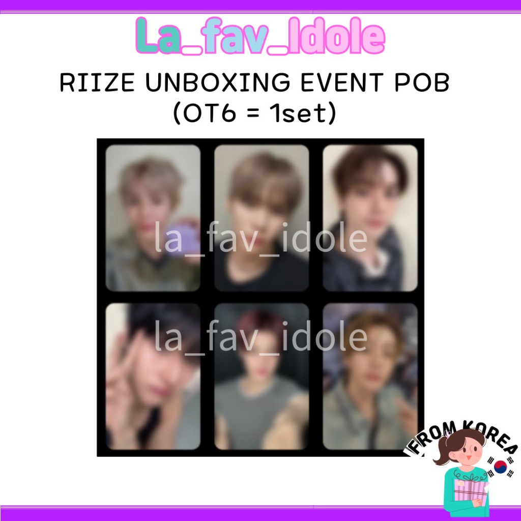 RIIZE UNBOXING EVENT POB (OT6 = 1set) | Shopee Philippines