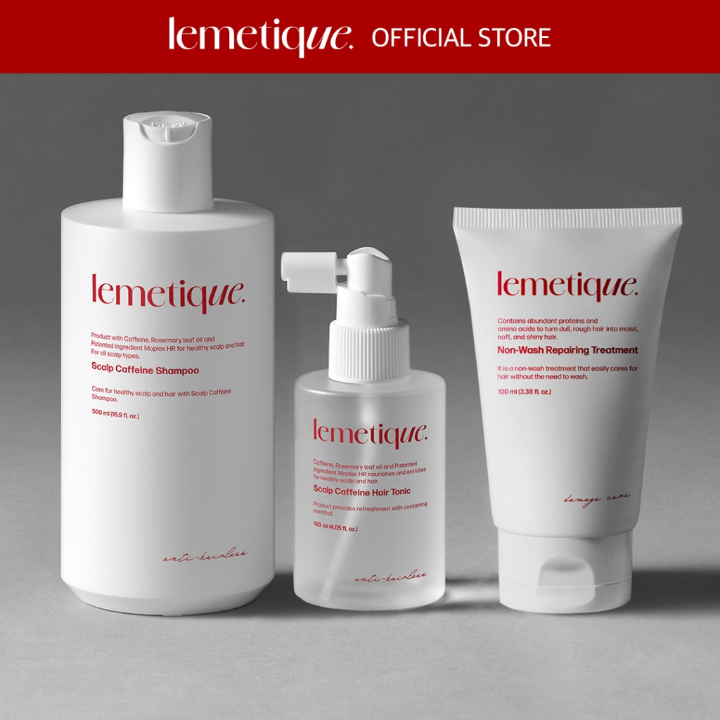 Lemetique Scalp&Hair Care Full SET(Shampoo+Tonic+Treatment) | Shopee ...