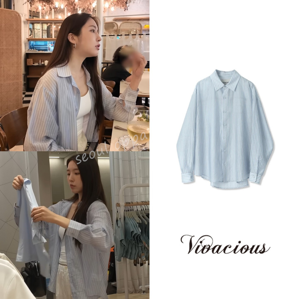 KOREA [ VIVACIOUS ] Cencel See-Through Classic Shirt / SUNGHAEEUN pick ...