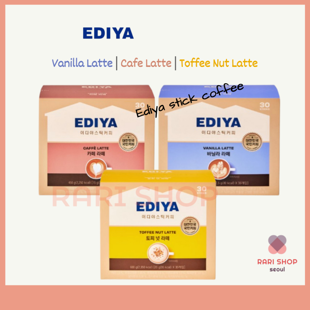 [EDIYA] Ediya Latte Coffee Stick (10T/30T) Vanilla Latte | Cafe Latte ...