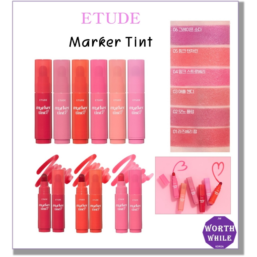 ETUDE / Marker Tint 6 Colors | Shopee Philippines