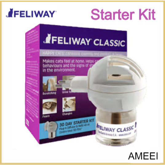 FELIWAY Classic Cat Calming Pheromone Diffuser 30 Day Starter Kit ...