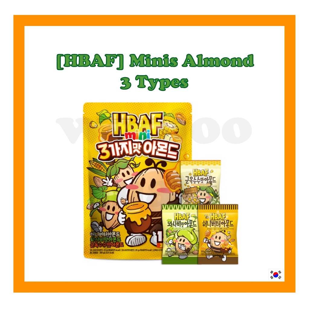 [HBAF] Minis Almond 3 Types / Honey Butter 20g / Wasabi 20g / Baked ...