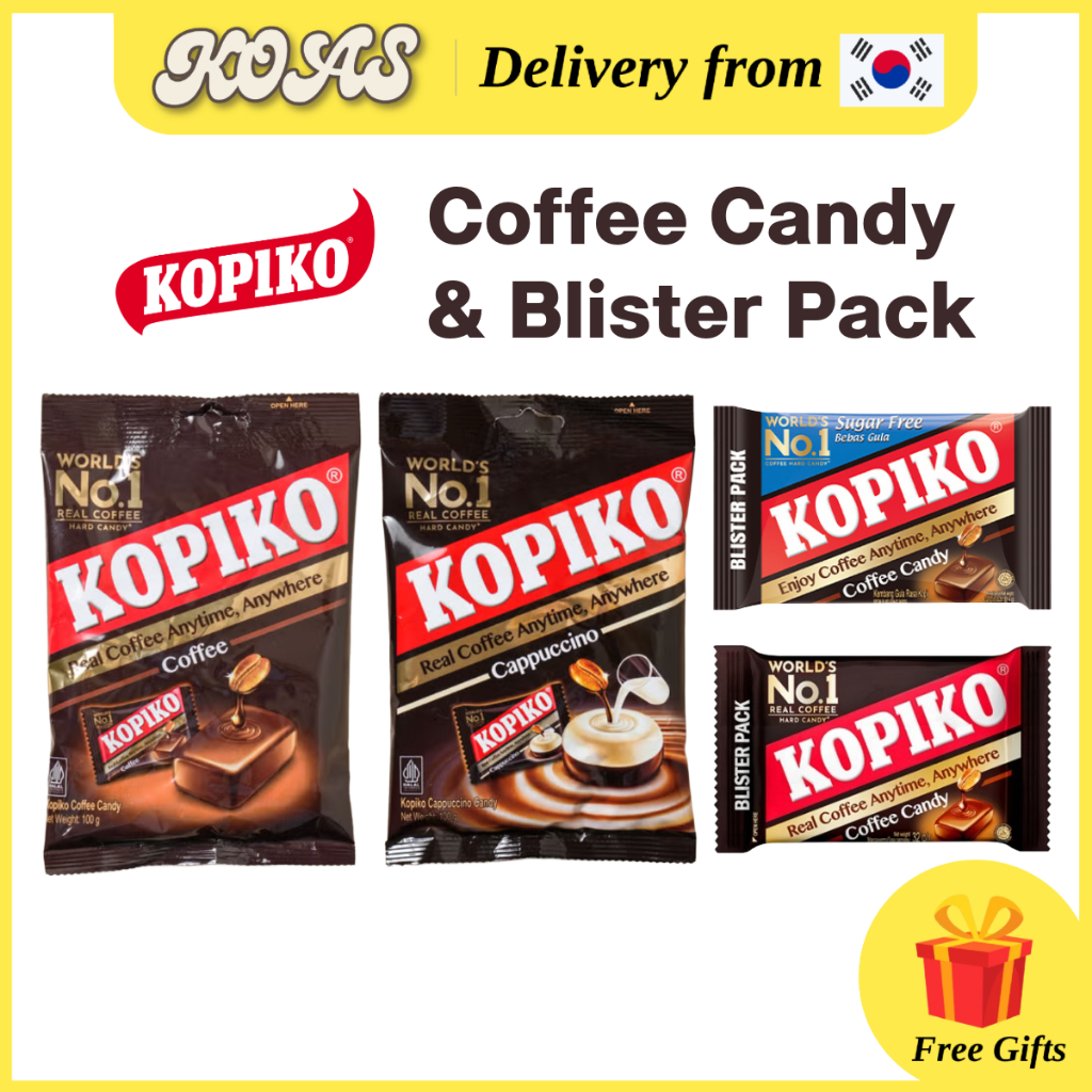 [Kopiko] Coffee & Cappuccino Candy 100g / Blister Pack 32g | Shopee Philippines