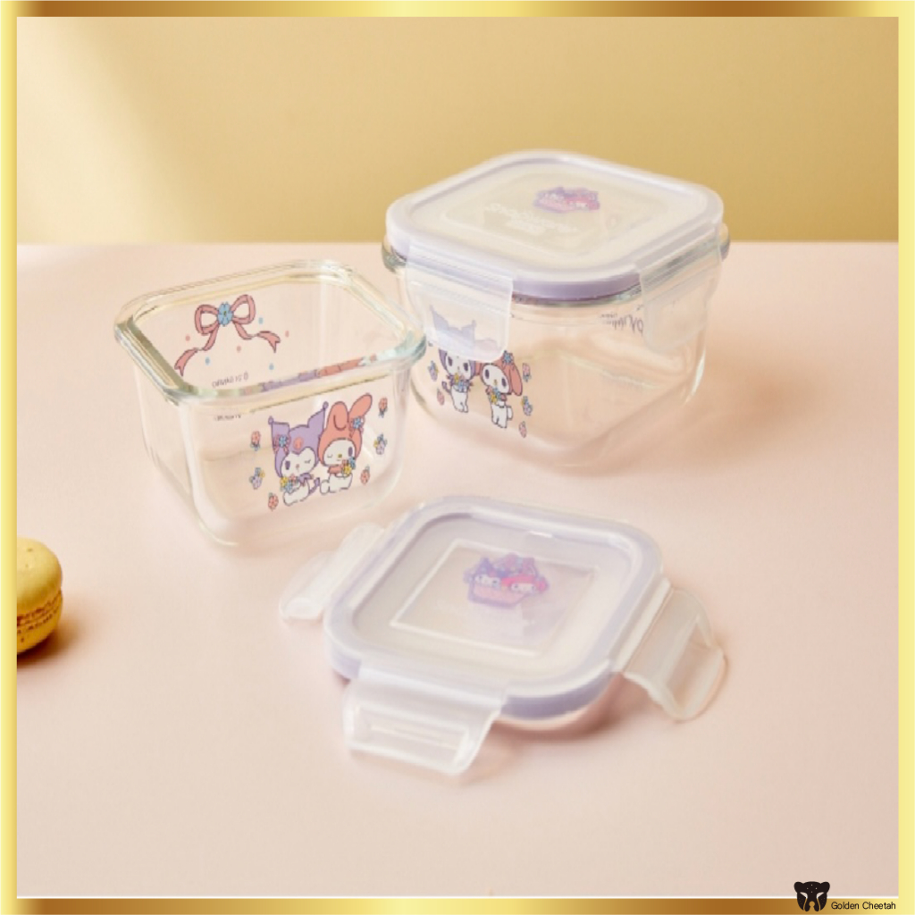 Pyrex x Sanrio My Melody & Kuromi Airtight Glass Container 310ml 510ml ...