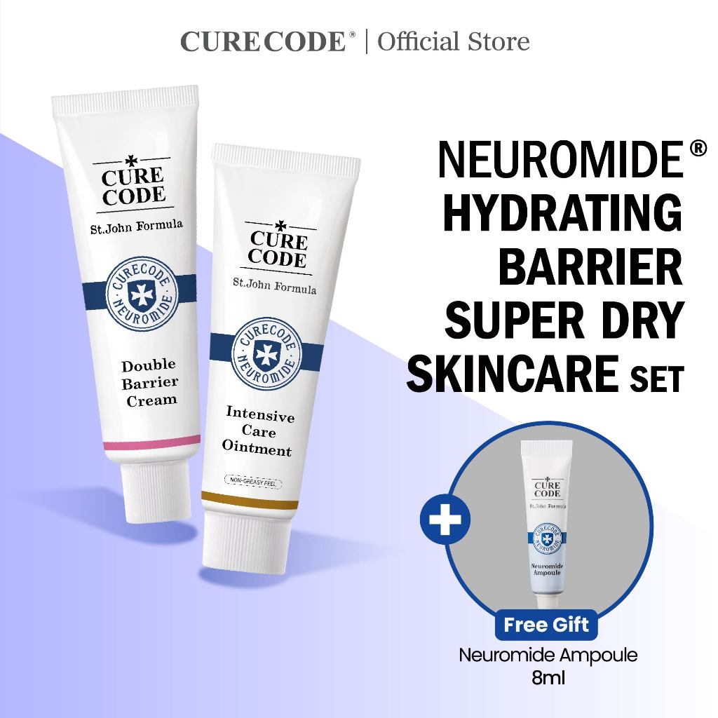 CURECODE Neuromide Hydrating Barrier Super Dry Skincare Set | Shopee ...