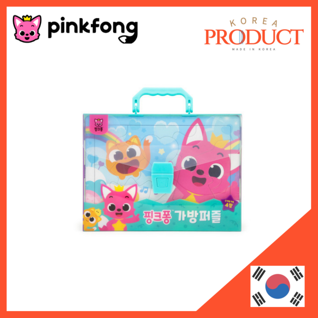 PINKFONG Jigsaw Puzzle Bag Pinkfong 4 Puzzles With Clear Plastic Bag ...
