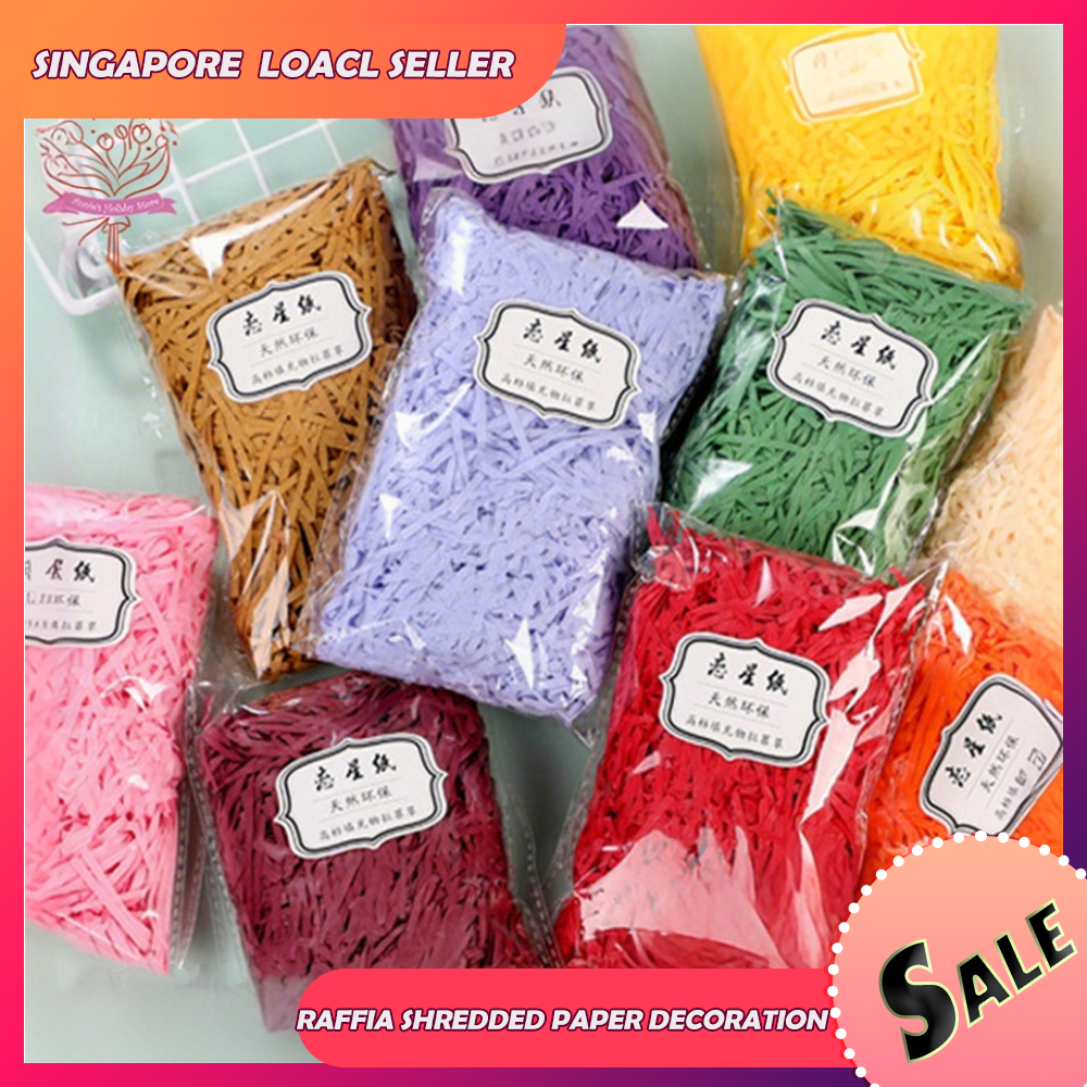 SG 20g/100g Raffia Shredded Grass Box Paper Stuffing Fillings Packaging ...