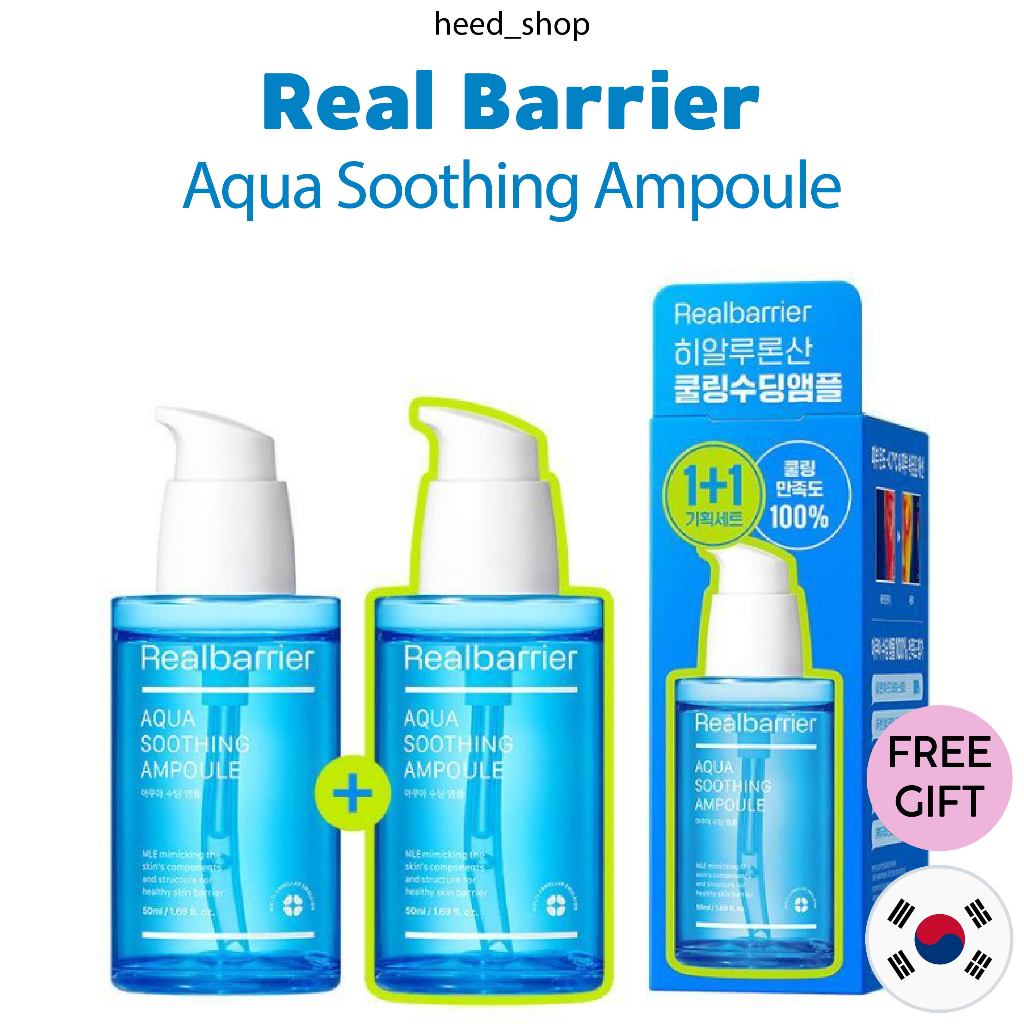 1+1 [ REAL BARRIER ] Aqua Soothing Ampoule 50ml | Shopee Philippines