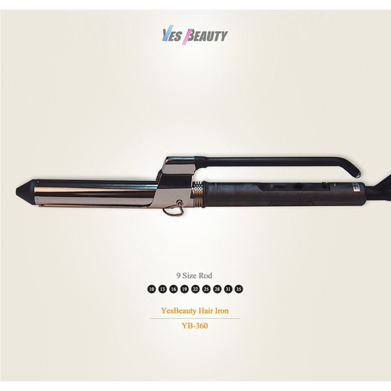 Yes Beauty Ironware YB-360/ Korean Beauty Salon Hair Tool/ Curling/ Rod curling iron/ 10 sizes ...