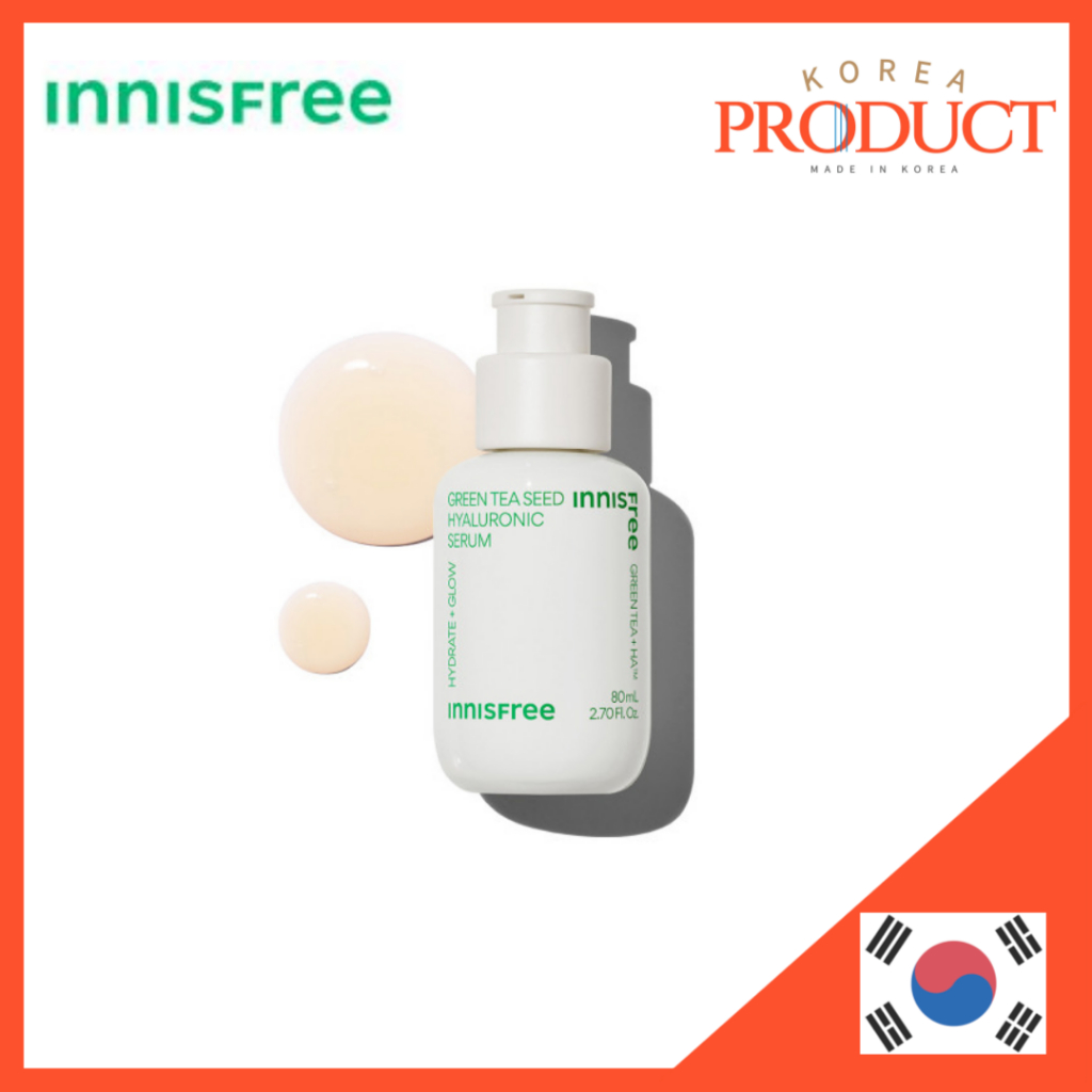 INNISFREE Green Tea Seed Hyaluronic Serum 80ml Acne Serum Moisturizer ...