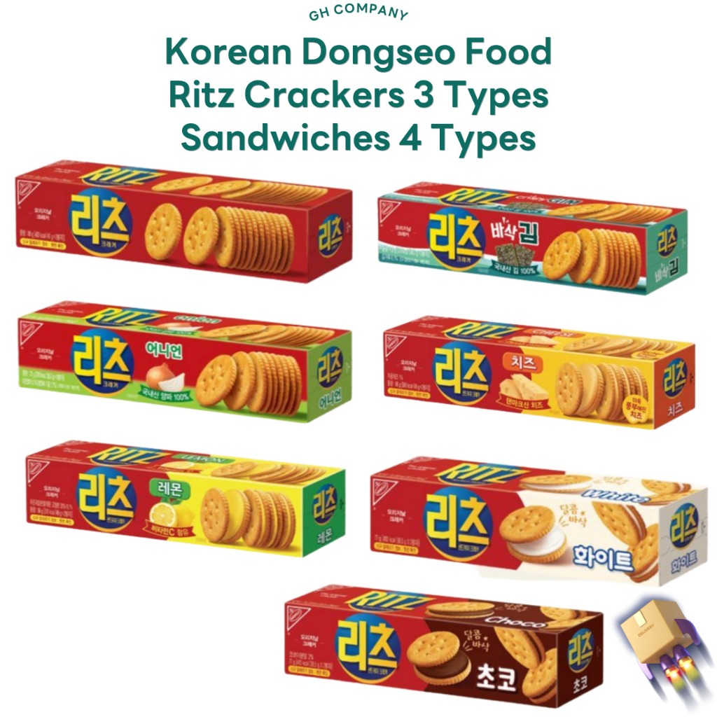 Ritz Crackers 3 Types Original, Onion, Crispy Seaweed / Sandwich 4 ...
