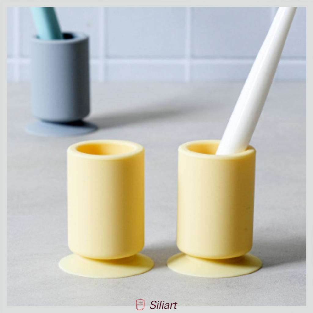 Daiso Korea Silicone Suction Toothbrush Holder 2pcs | Shopee Philippines