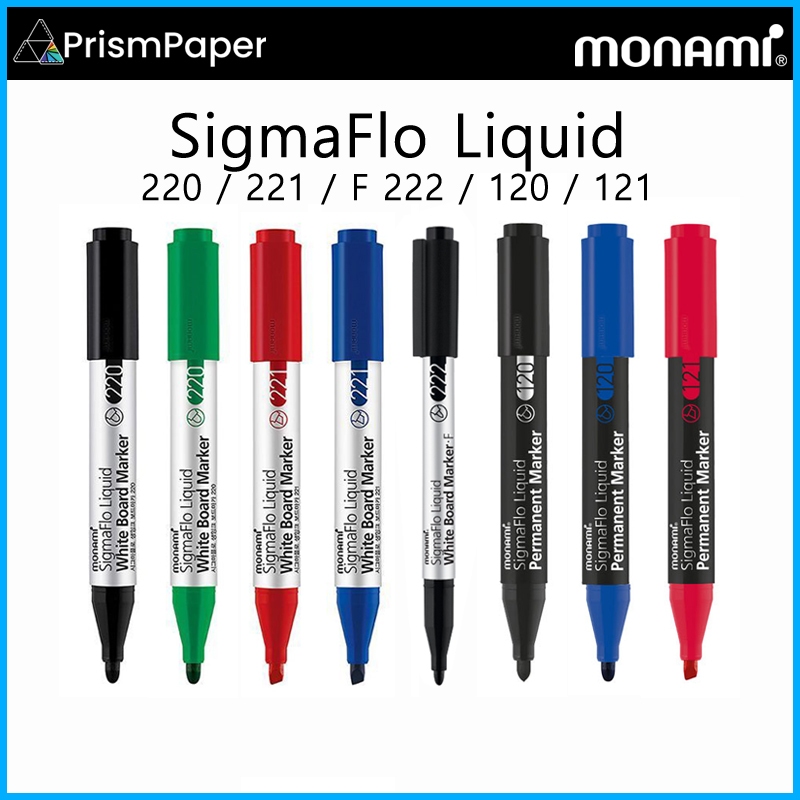 MONAMI SigmaFlo Liquid White Board / Permanent Marker 120 / 121 / 220 ...