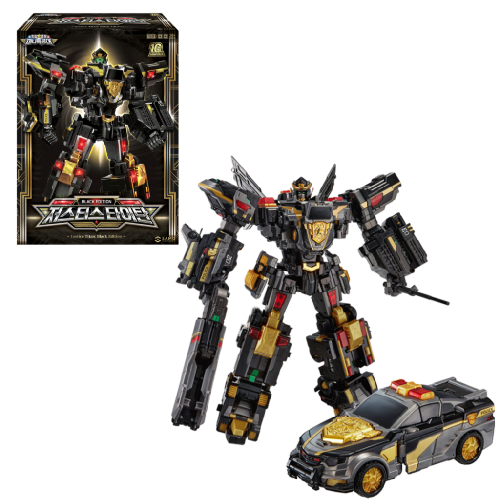 Miniforce Super Cops Justice Titan Black Transformer Robot Toy ...