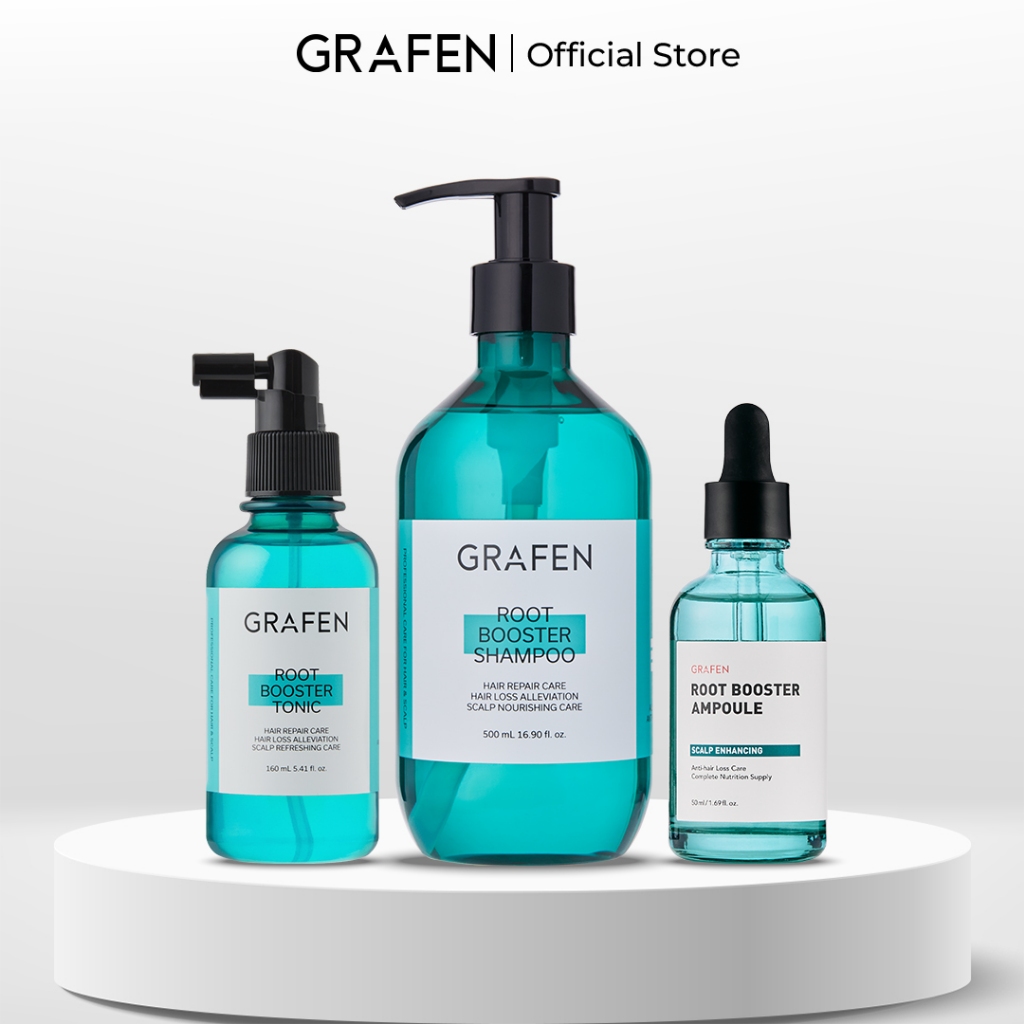 Grafen Bundle of 3 / Root Booster Shampoo 500ml Plus Tonic 160ml Plus ...