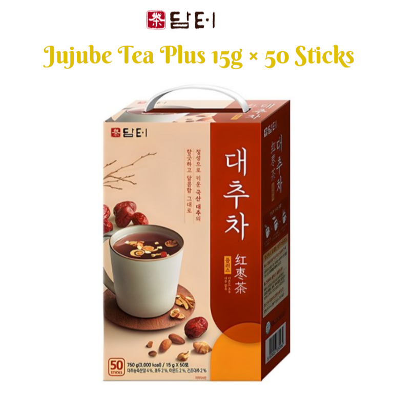 Damtuh Jujube Tea Plus 15g × 50 Sticks, Korean traditional herbal tea ...