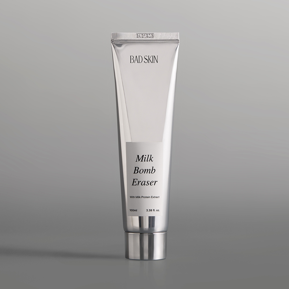 BADSKIN Milk Bomb Eraser 100ml [For daily cleansing foam, AHA BHA ...