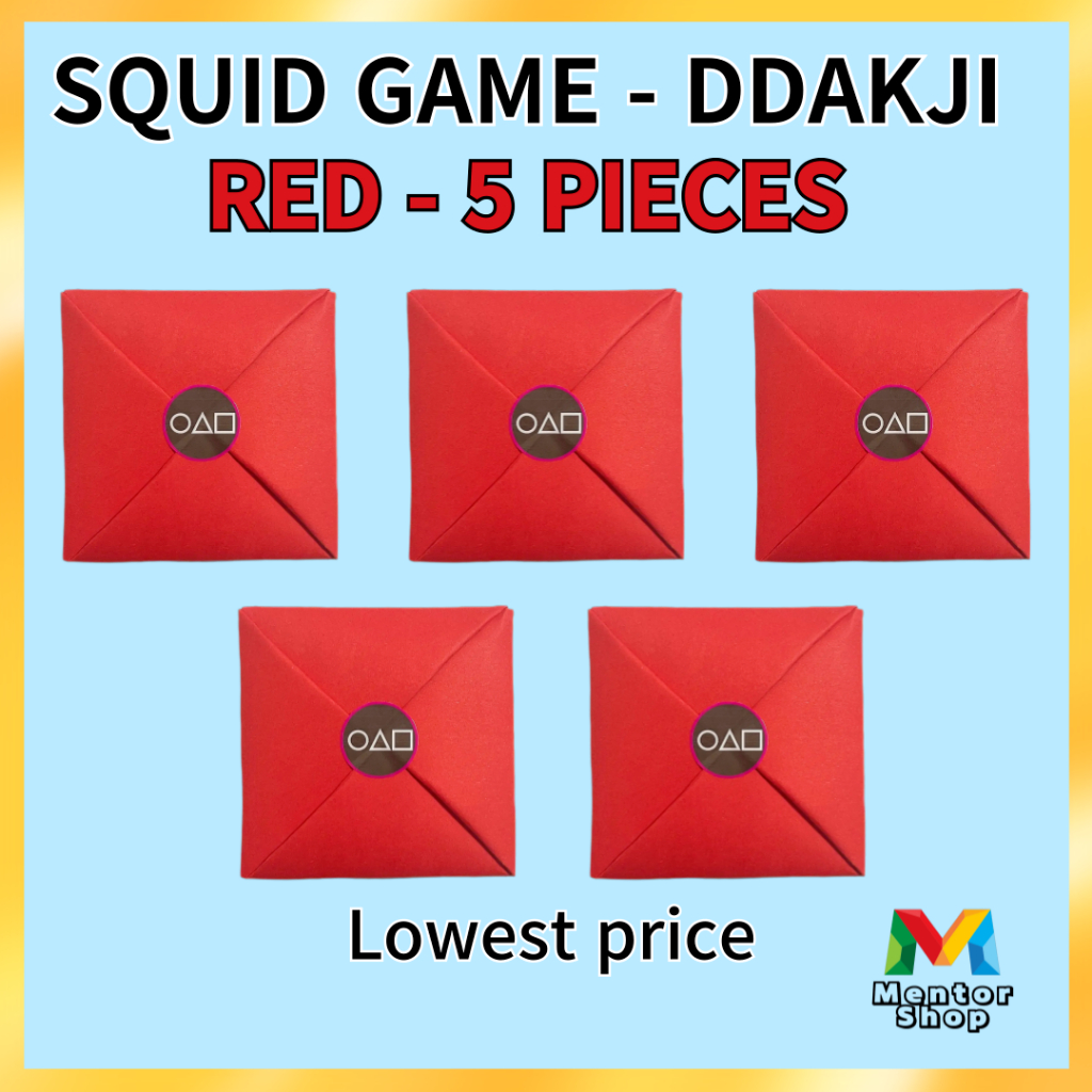 [Mentor Shop] Squid Game Ddakji - Red 5 Pieces (Traditional Korean Game ...