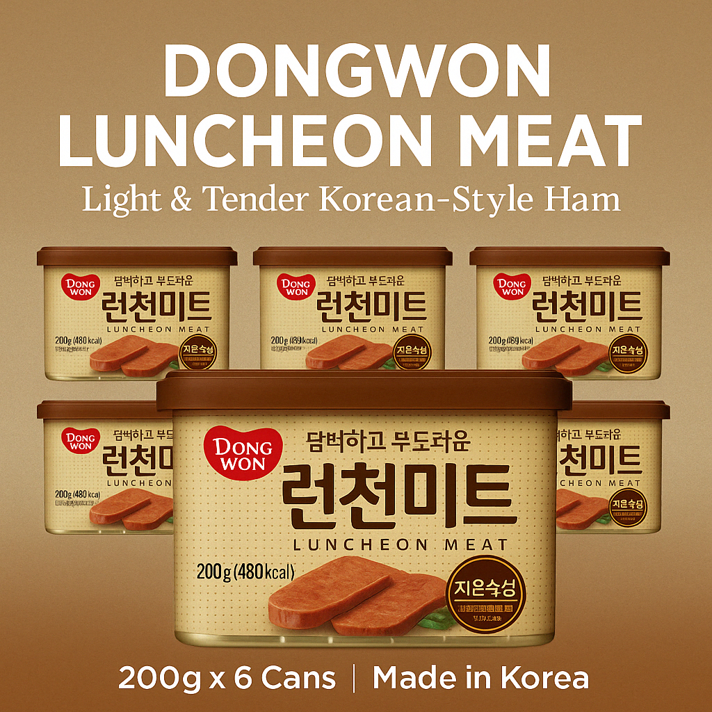 DONGWON Korean Style Luncheon Meat – 200g x 6 Cans | Classic Savory ...
